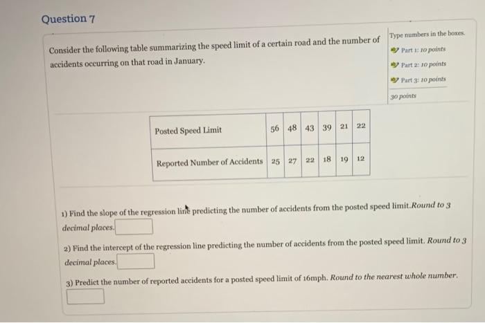 Solved Question 7 Consider the following table summarizing | Chegg.com