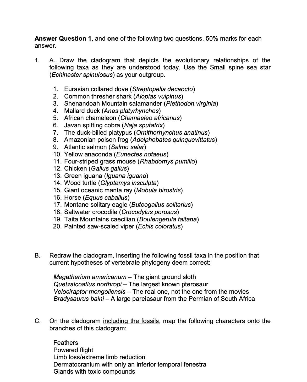 Solved Answer Question 1, ﻿and one of the following two | Chegg.com