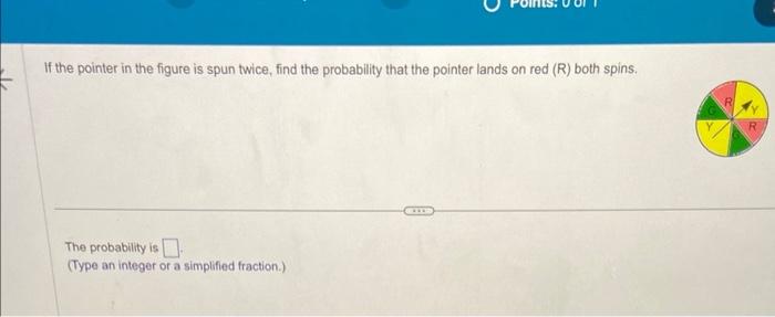 Solved If The Pointer In The Figure Is Spun Twice Find 