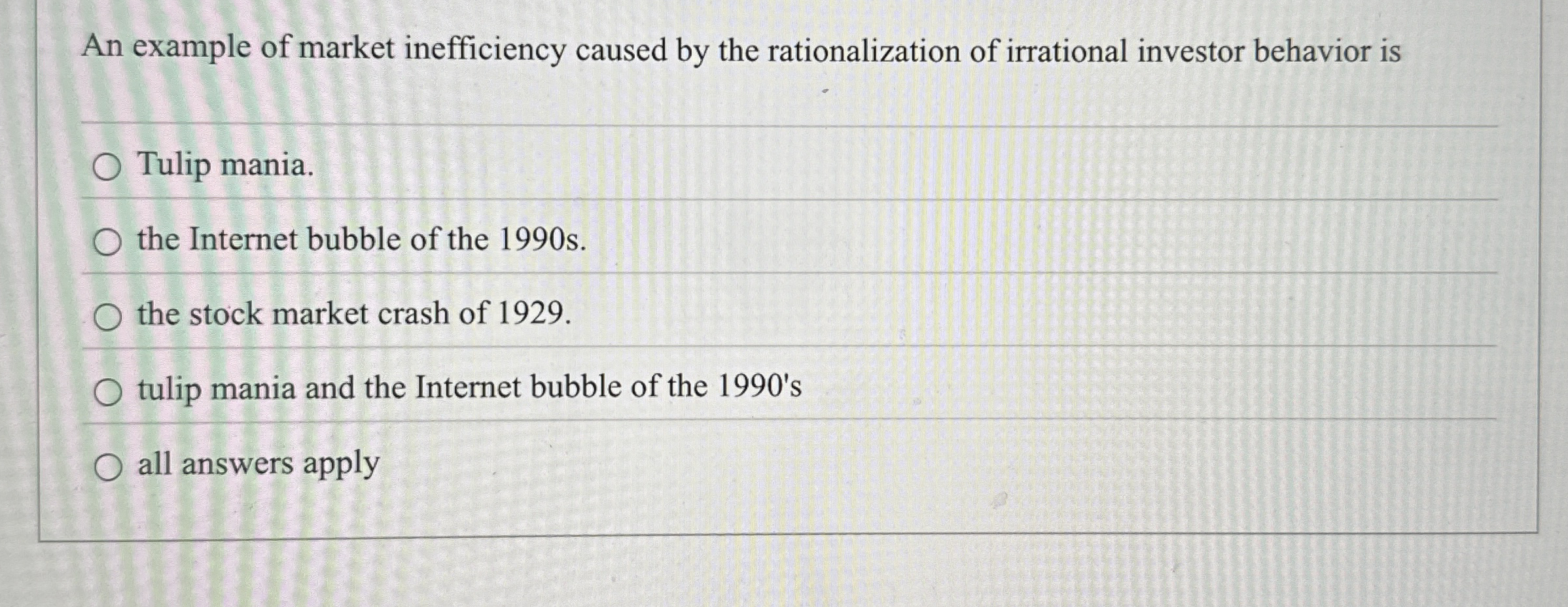 Solved An example of market inefficiency caused by the | Chegg.com
