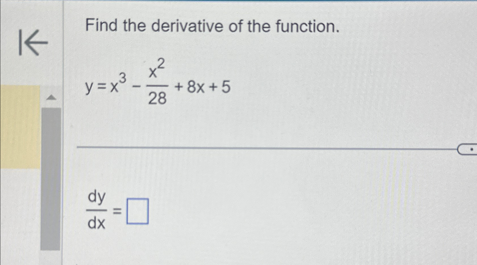 Solved Find the derivative of the | Chegg.com