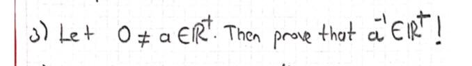 Solved 3) Let 0 + a ERT. Then prove that a Eirt! | Chegg.com