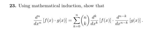 Solved 23. Using mathematical induction, show that | Chegg.com