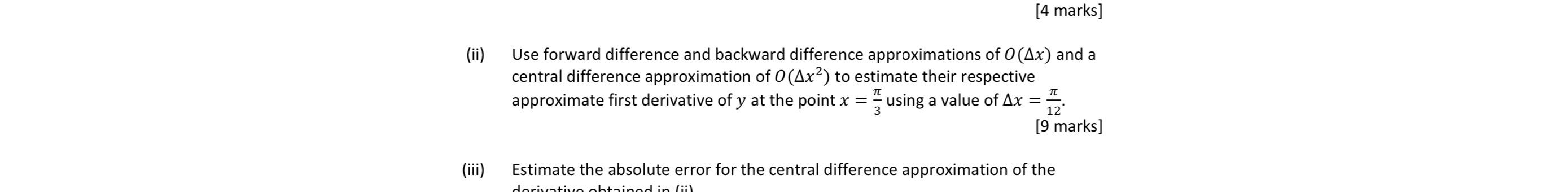 Solved Use forward difference and backward difference | Chegg.com