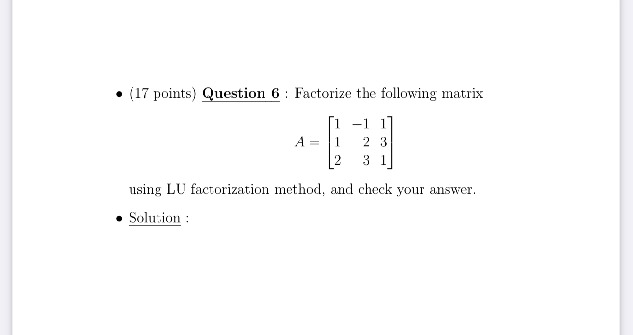 Solved (17 ﻿points) ﻿Question 6 ﻿: Factorize the following | Chegg.com