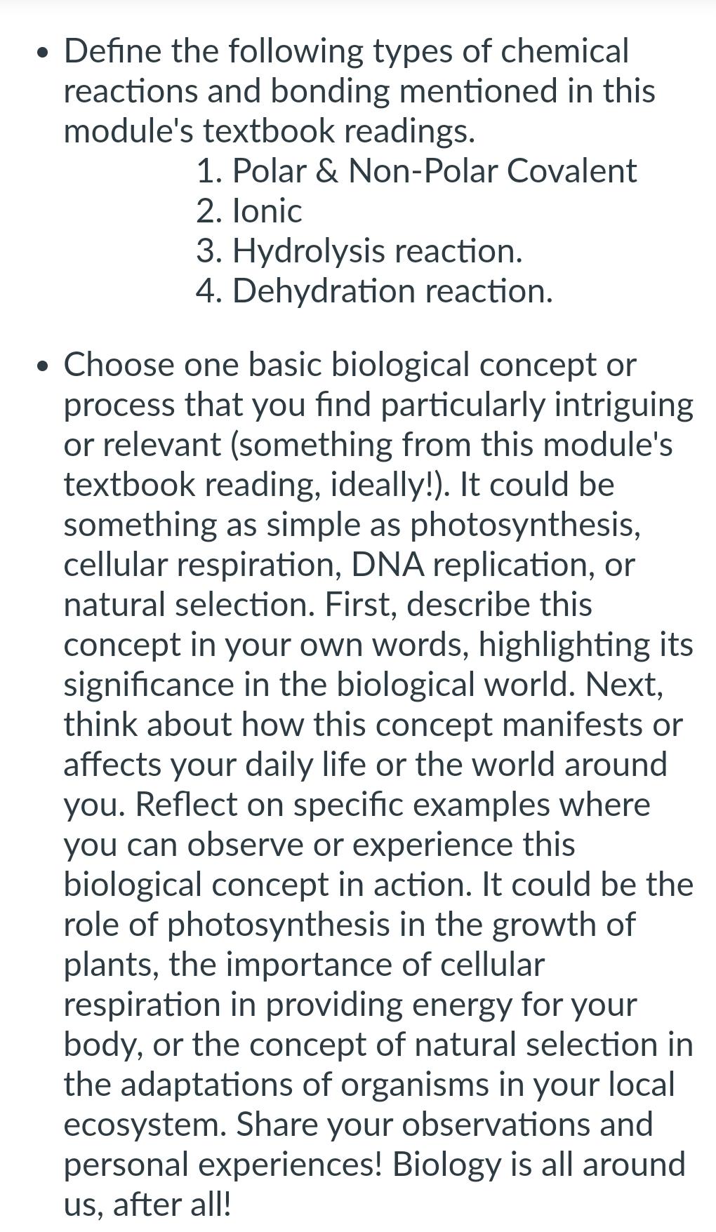 Define the following types of chemical reactions and | Chegg.com