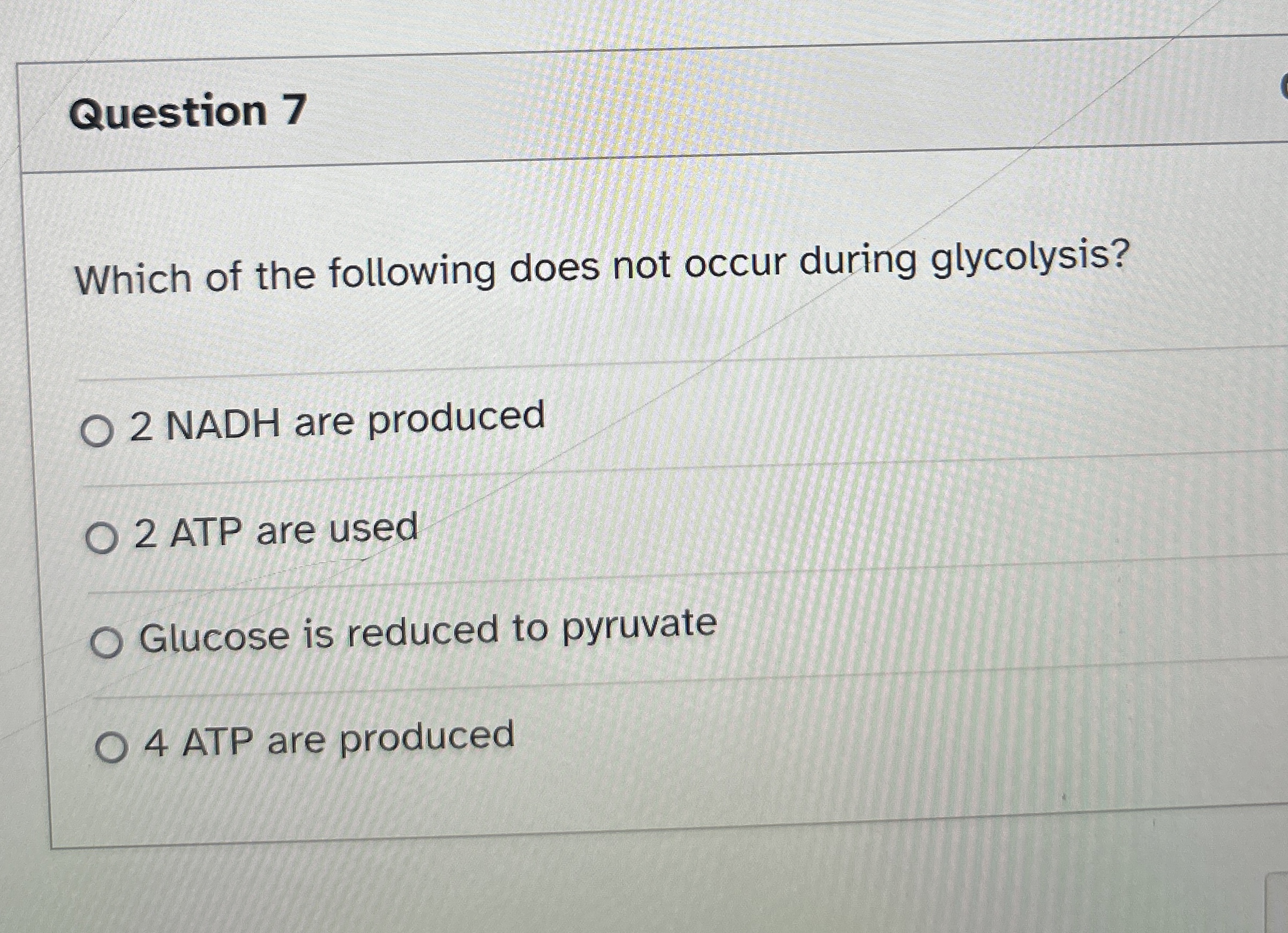 Solved Question 7Which of the following does not occur | Chegg.com