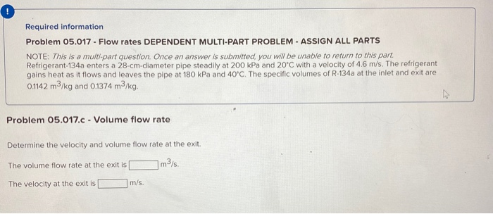 Solved Required information Problem 05.038. Diffuser flow | Chegg.com