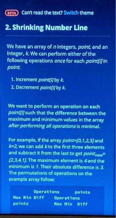 Solved BETA Can't read the text? Switch theme 2. Shrinking | Chegg.com