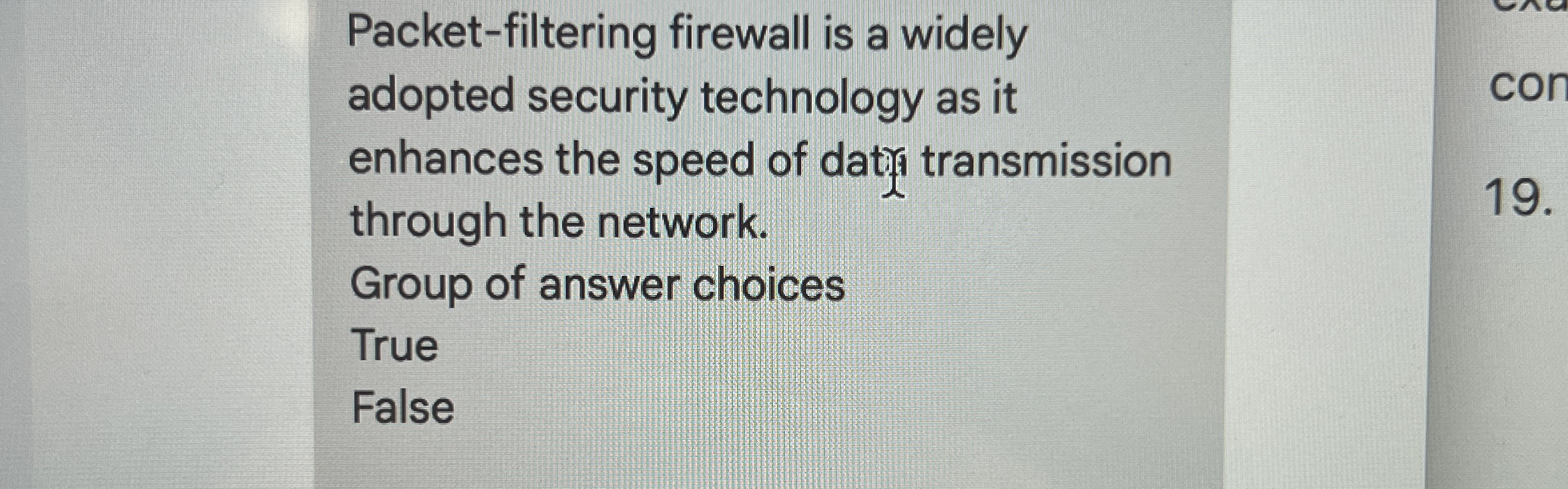 Solved Packet-filtering firewall is a widely adopted | Chegg.com