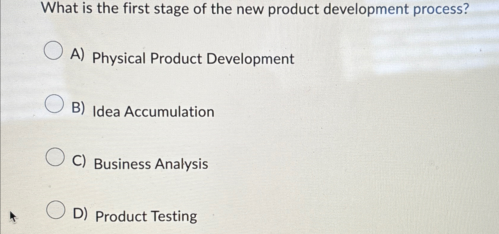 Solved What is the first stage of the new product | Chegg.com