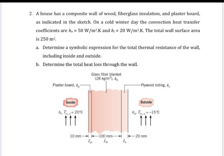 Solved 1. Uniform internal heat generation at q = 5 x 107 | Chegg.com