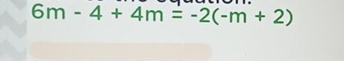 Solved 6m-4+4m=-2(-m+2) ﻿how many solutions are there to | Chegg.com