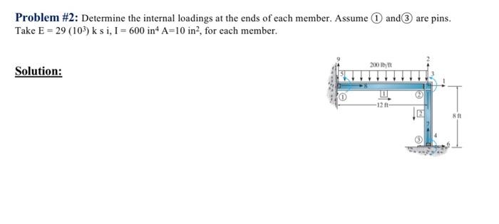 Solved Problem \#2: Determine the internal loadings at the | Chegg.com