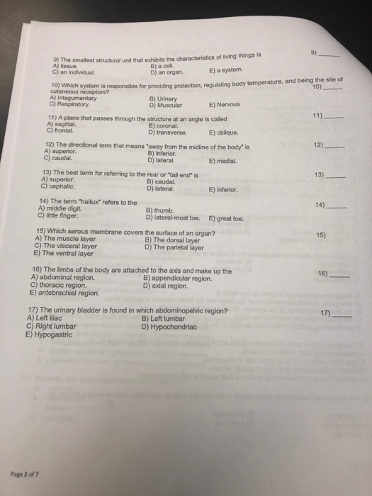 Solved 10) 9) The smallest structural unit that exhibits the | Chegg.com