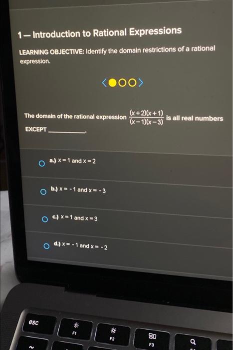 Solved 1- Introduction to Rational Expressions LEARNING | Chegg.com