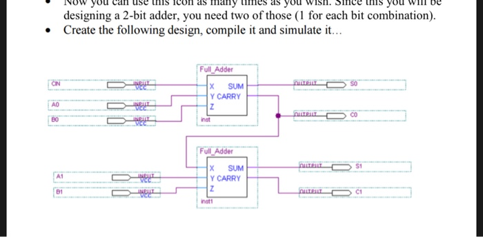 Solved what would be the truth table for this 2 bit adder | Chegg.com
