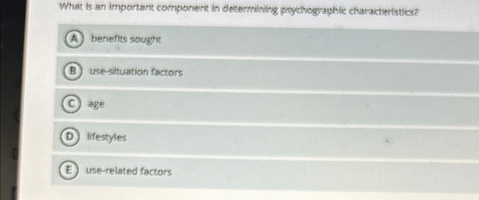 Solved What is an important component in determining | Chegg.com