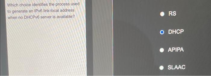 Solved To which standard must an OS generated IPv6 MAC | Chegg.com