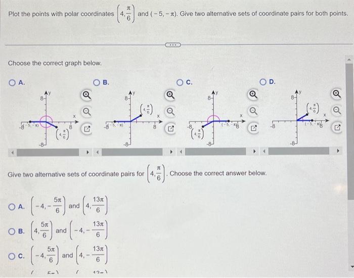 Solved Plot the points with polar coordinates (4,6π) and | Chegg.com