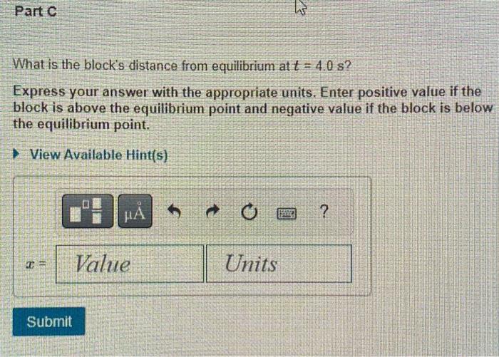Solved Part A A 200 g block hangs from a spring with spring | Chegg.com
