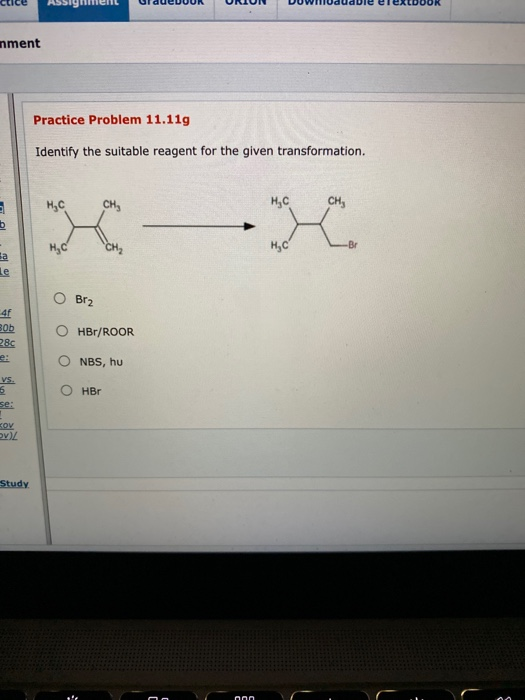 Solved nment Practice Problem 11.11g Identify the suitable | Chegg.com