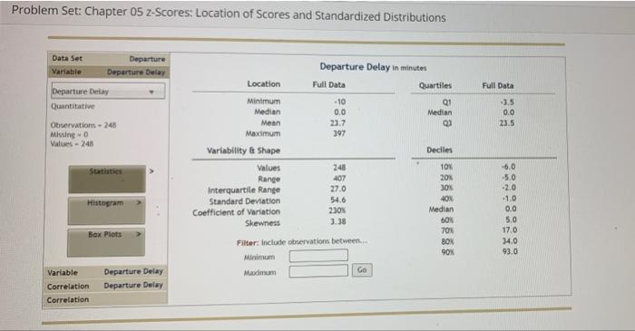 Problem Set: Chapter 05 Z-Scores: Location of Scores | Chegg.com