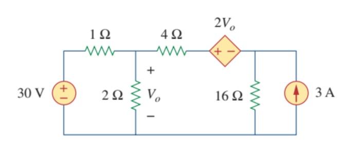 Solved Find the voltage value V0 in the circuit below using | Chegg.com
