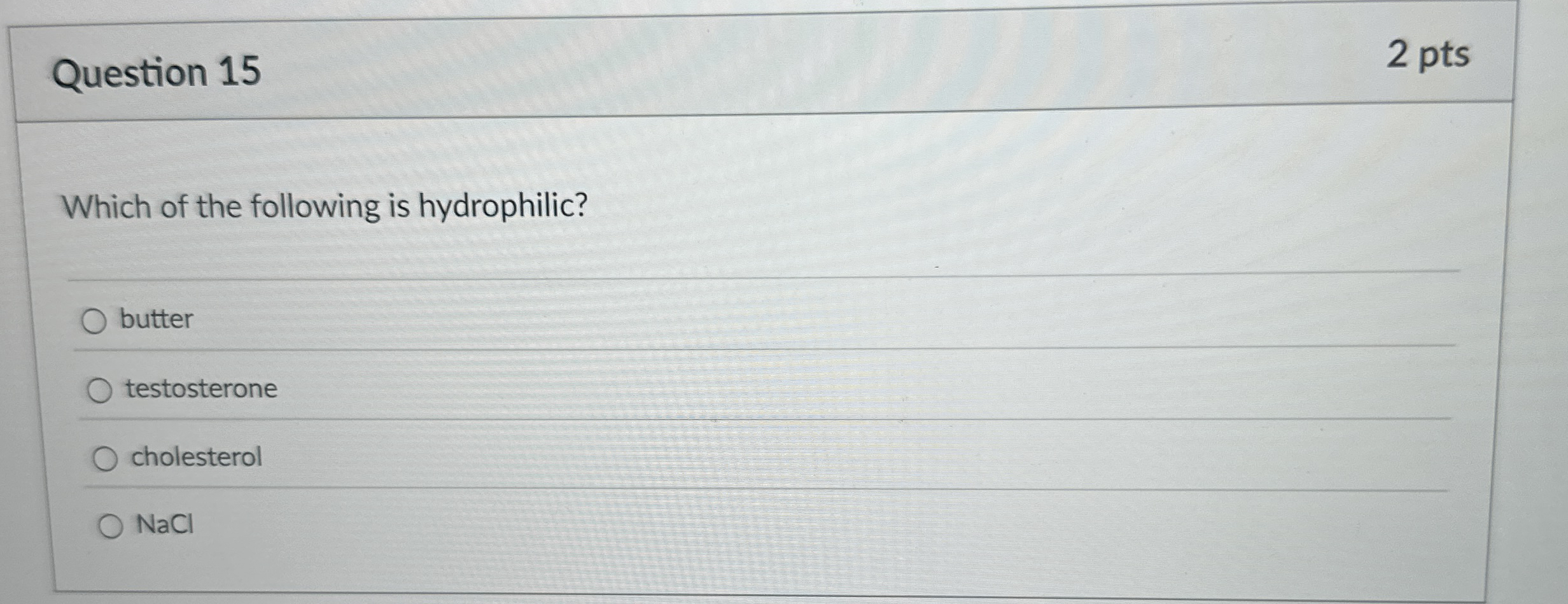 Solved Question 15Which of the following is | Chegg.com