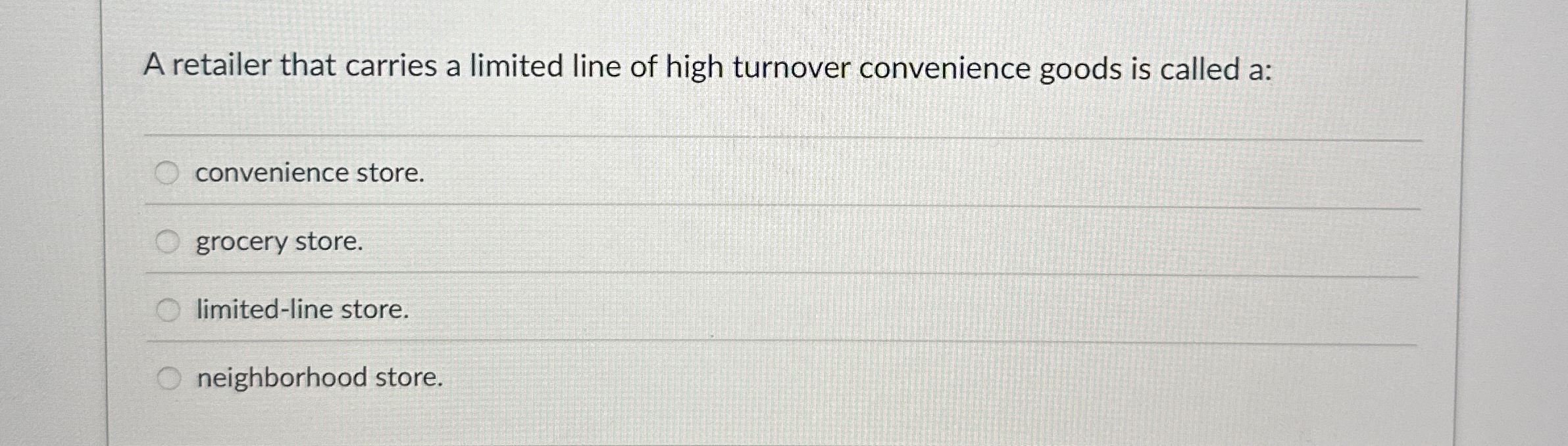 Solved A retailer that carries a limited line of high | Chegg.com