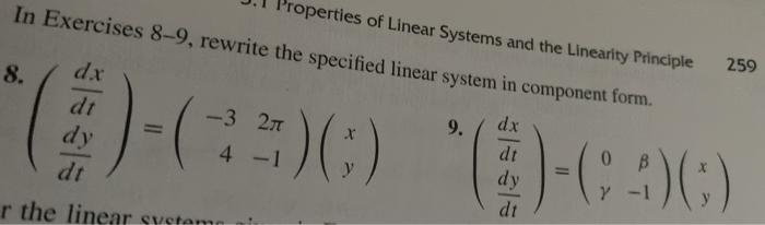 Solved In Exercises 5-7, rewrite the specified linear system | Chegg.com