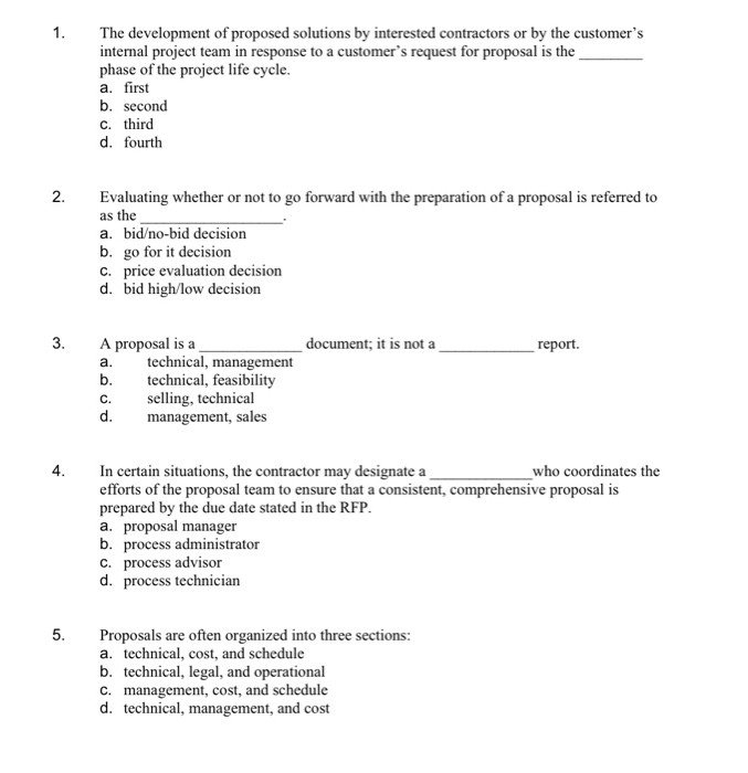 Solved 1. The development of proposed solutions by | Chegg.com