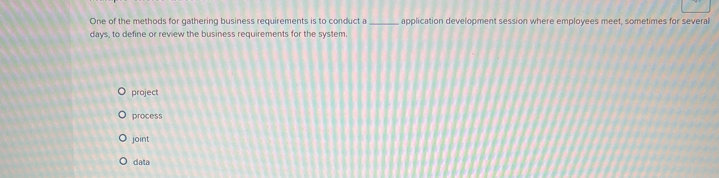 Solved One of the methods for gathering business | Chegg.com