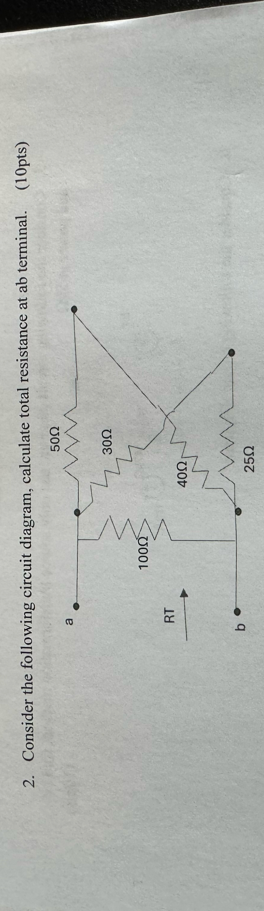 Solved Consider the following circuit diagram, calculate | Chegg.com
