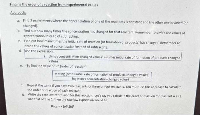 Solved Approach: a. Find 2 experiments where the | Chegg.com