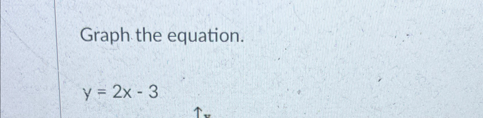 Solved Graph the equation.y=2x-3 | Chegg.com