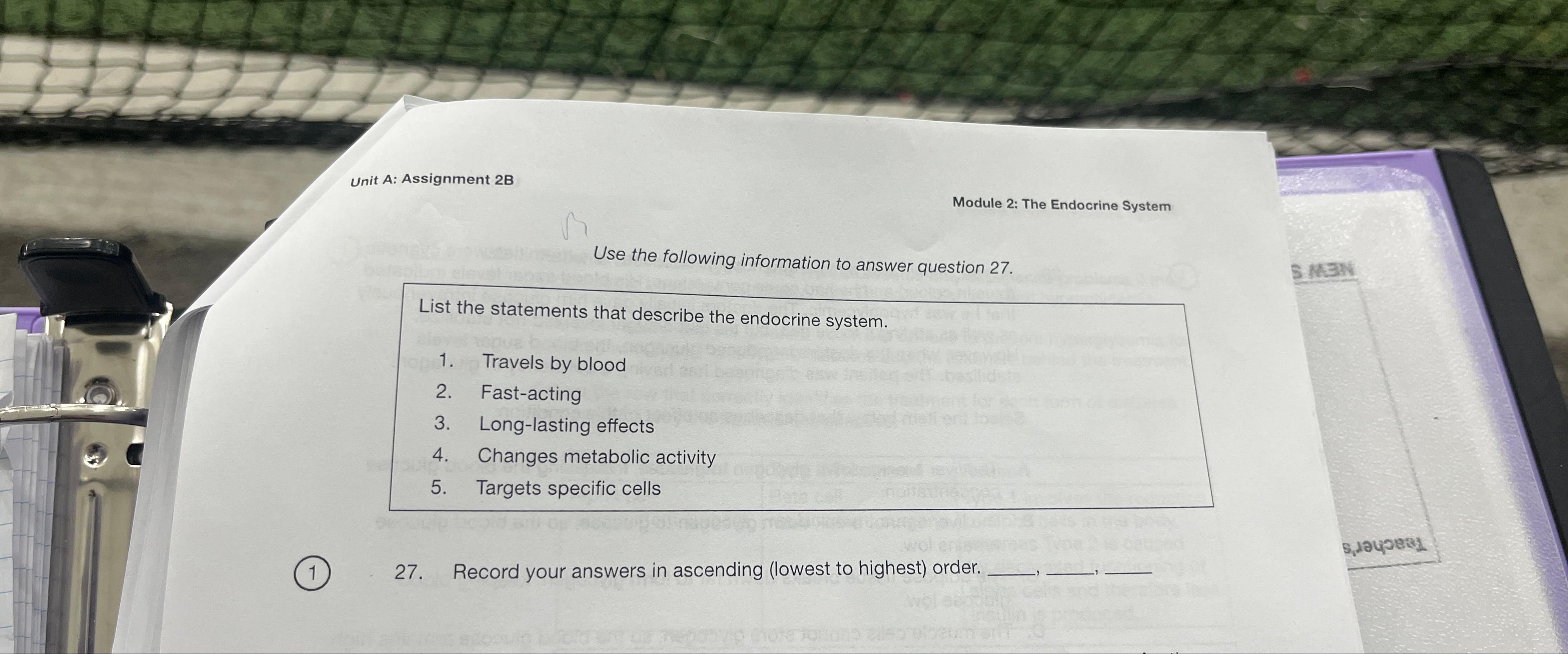 Solved Unit A: Assignment 2BModule 2: The Endocrine | Chegg.com