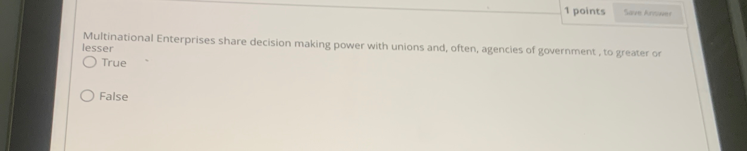 Solved 1 ﻿pointsMultinational Enterprises share decision | Chegg.com