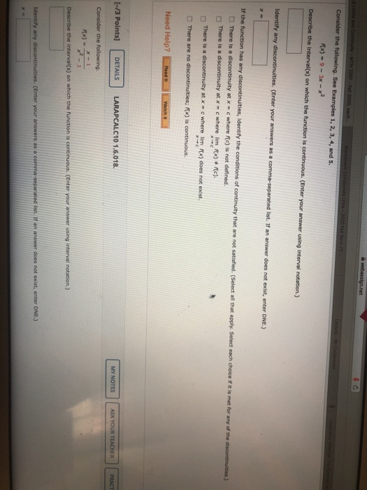 Solved 21. [-/1 Points] DETAILS LARAPCALC10 1.6.006. MY NOT | Chegg.com