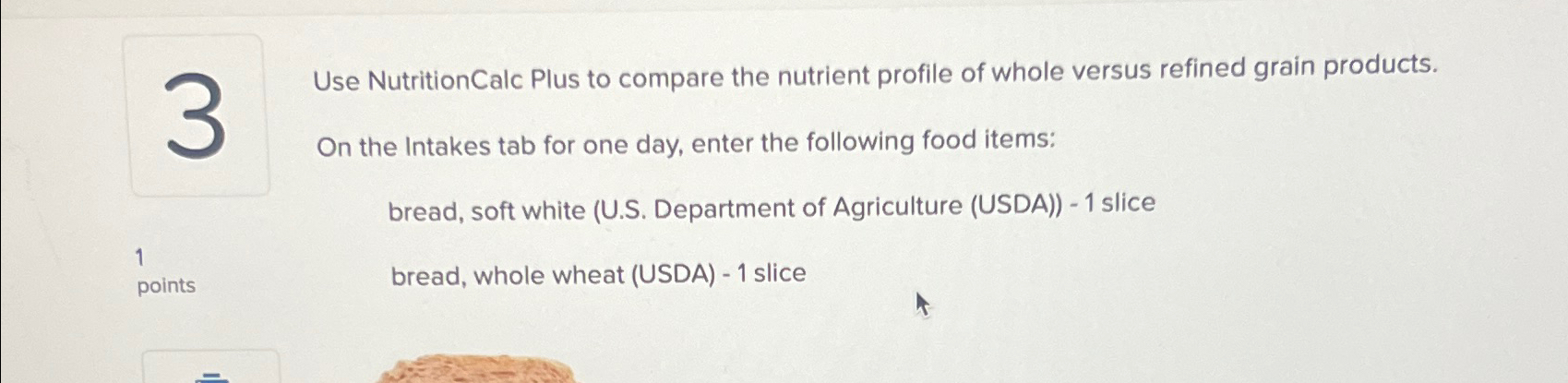 Solved Use NutritionCalc Plus to compare the nutrient | Chegg.com