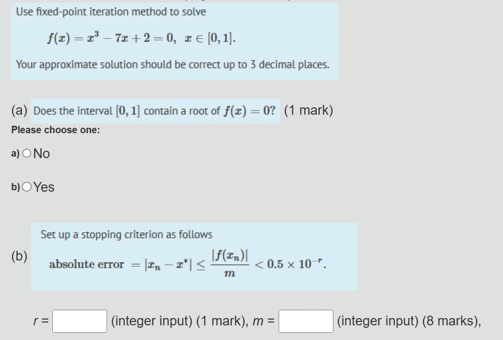 Solved Use fixed-point iteration method to | Chegg.com