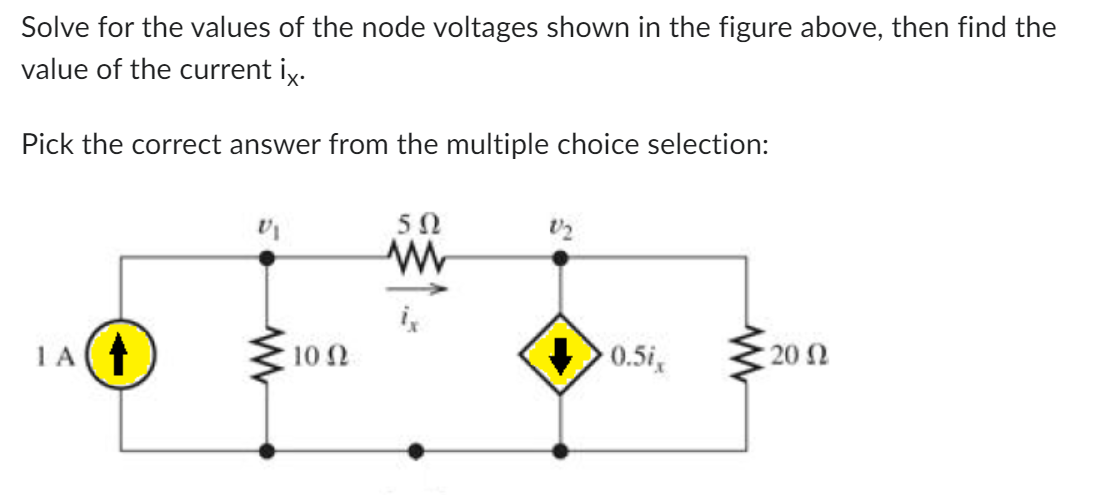 Solved Solve for the values of the node voltages shown in | Chegg.com