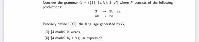 Solved Consider the grammar \\( | Chegg.com