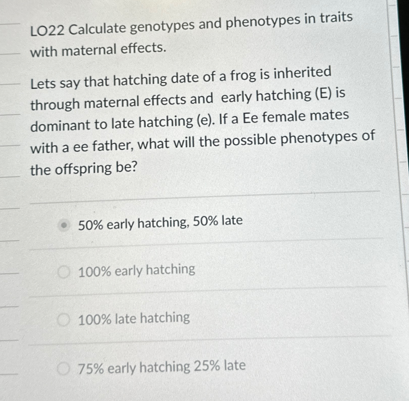 Solved LO22 ﻿Calculate genotypes and phenotypes in traits | Chegg.com