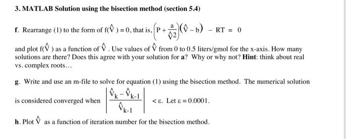 3. MATLAB Solution using the bisection method | Chegg.com