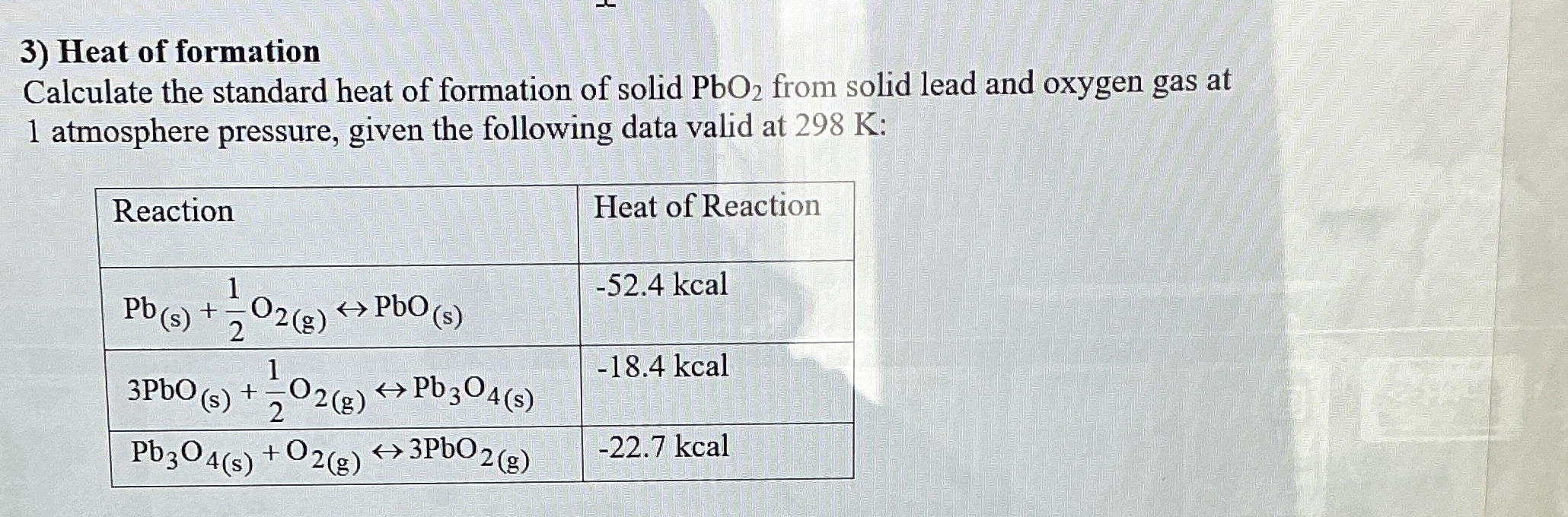 Solved Heat of formationCalculate the standard heat of | Chegg.com