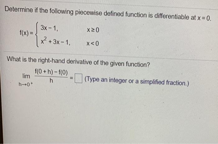 Solved Determine If The Following Piecewise Defined Function