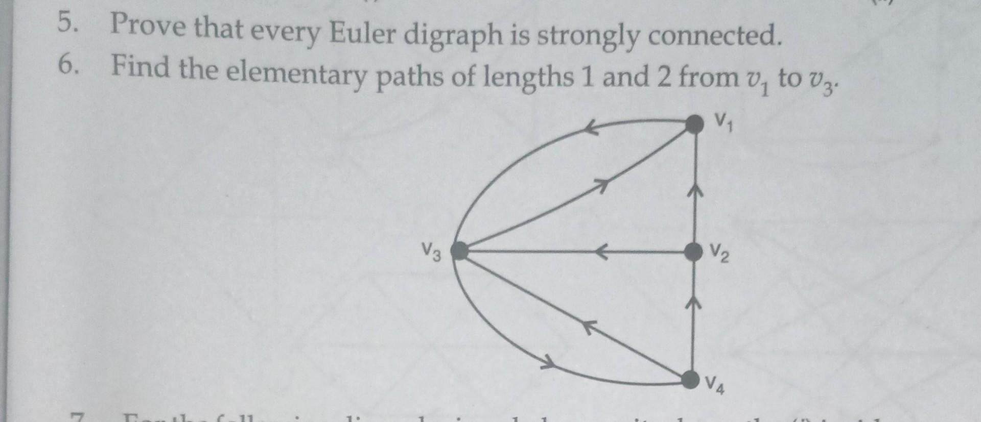 Solved 5. Prove that every Euler digraph is strongly | Chegg.com