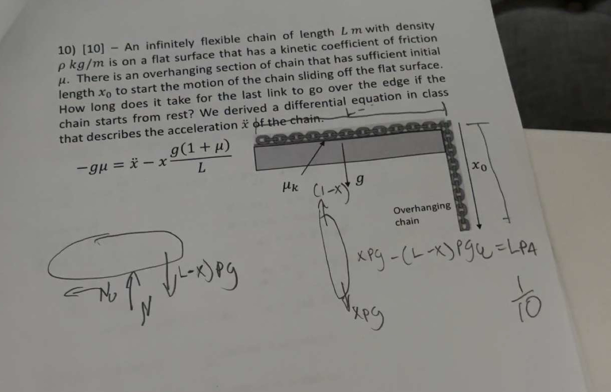 Solved [10] - ﻿An infinitely flexible chain of length Lm | Chegg.com