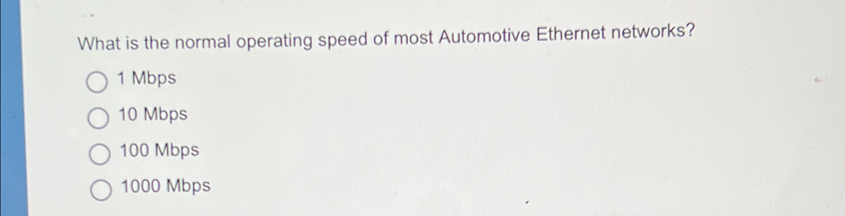 Solved What is the normal operating speed of most Automotive | Chegg.com